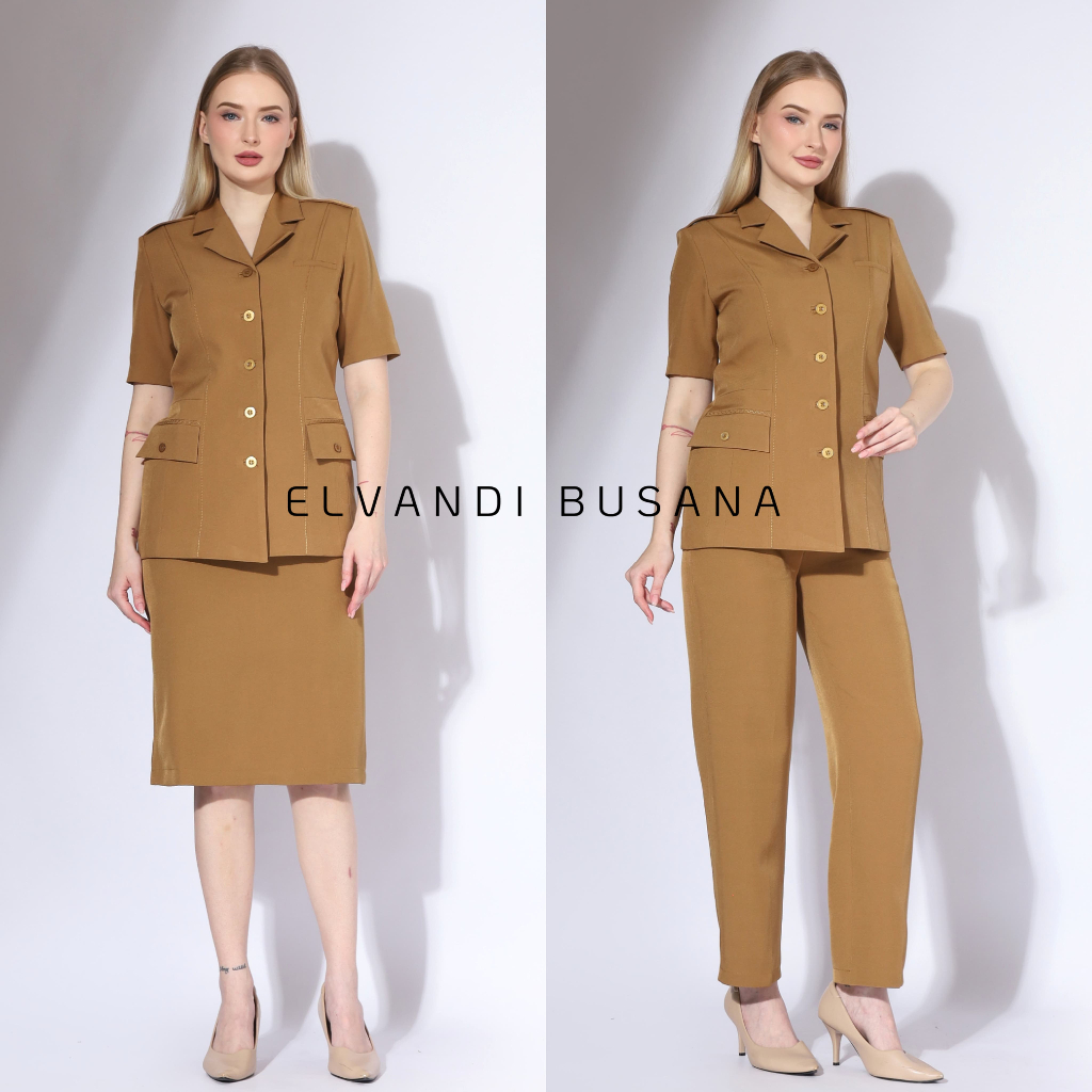 Jual Blazer Wanita Baju Kerja Kantor Seragam Dinas PDH PNS Pemda Guru ASN Wanita kode 6605 Pemda ...