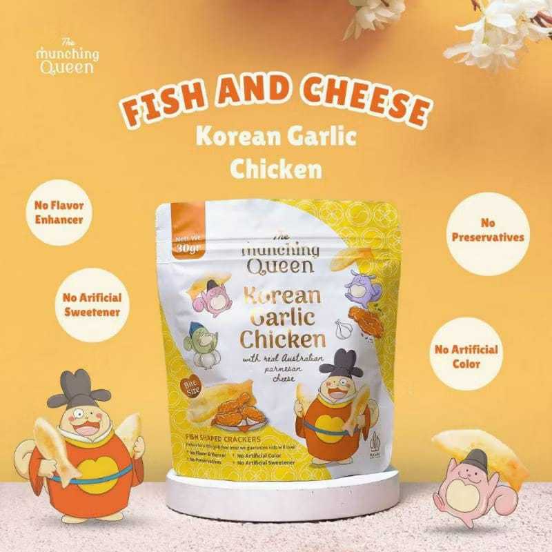 Jual Munching Queen Pouch Korean Garlic Chicken Fish & Cheese 30g ...