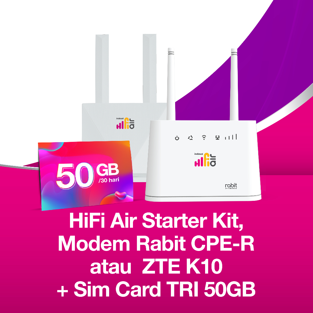 Jual Indosat HiFi Air : Modem + SIM Card 3ID 50GB | Shopee Indonesia