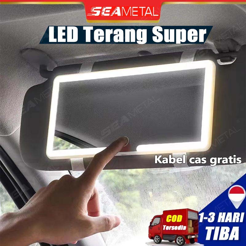 Jual SEAMETAL Cermin Makeup Dengan Lampu Mobil Led Layar Sentuh Dapat ...