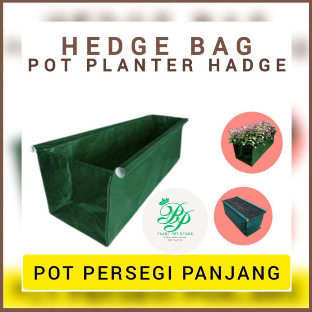 Jual Hedge Bag Premium Pot Planter Tanaman Persegi Panjang Pot Tanaman ...