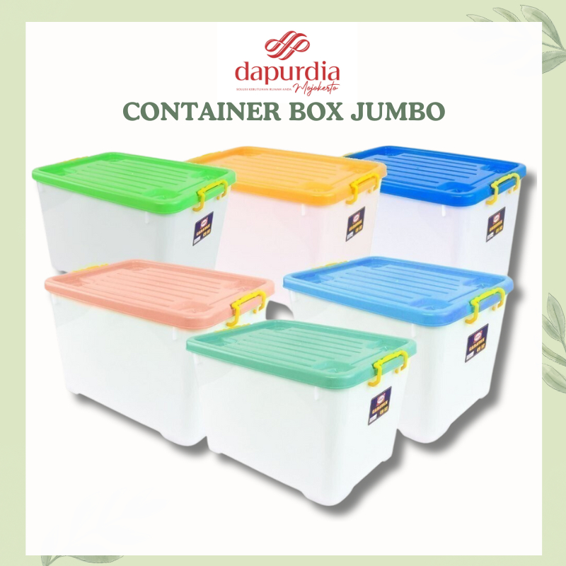 Jual CONTAINER BOX JUMBO uk 82 ~ 200 L Box Penyimpanan Serbaguna + RODA ...