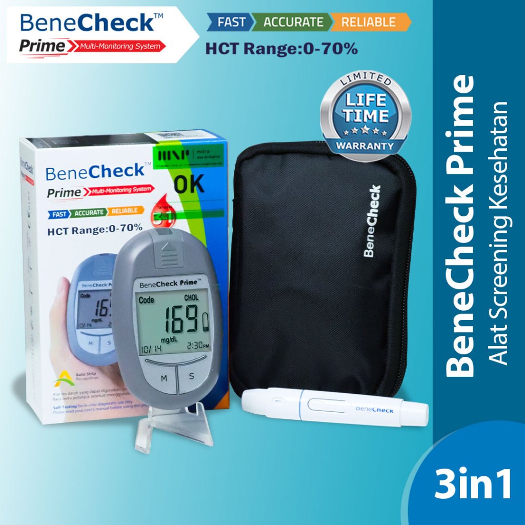 Jual Benecheck Prime 3 In 1 - Alat Cek Darah | Shopee Indonesia
