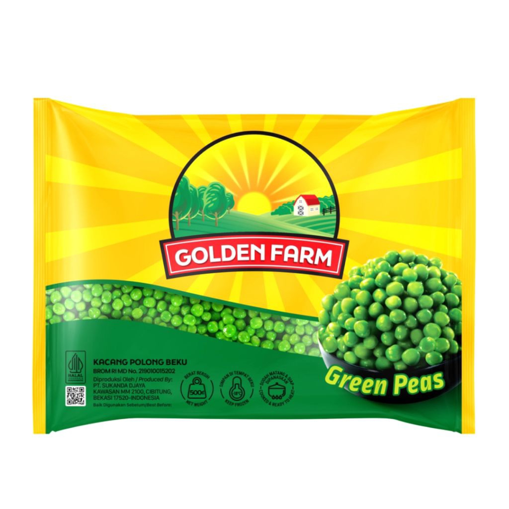 Jual Kacang Polong Beku 500 gram Frozen Green Peas Golden Farm Frozen ...