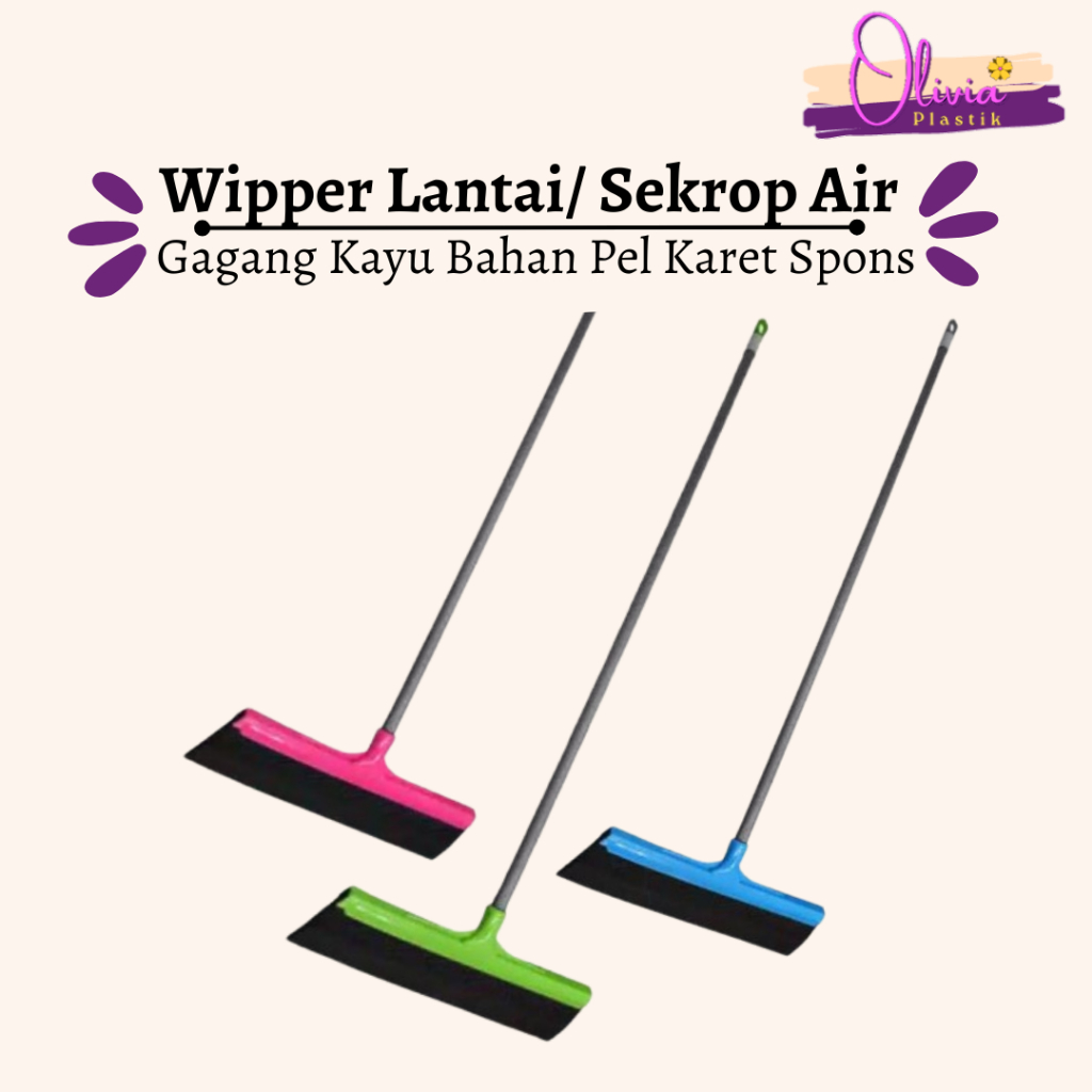 Jual Sekrop Air/ Sodokan Air/ Pel Karet Dorong/ Wiper Lantai | Shopee ...