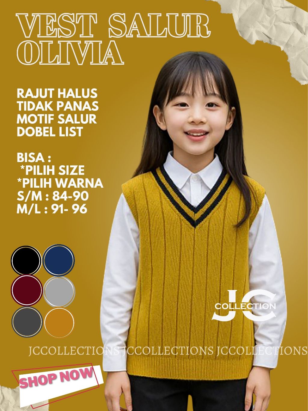 Jual Rompi Rajut Anak / Vest Anak Sekolah Unisex Salur / Rompi Rajut ...