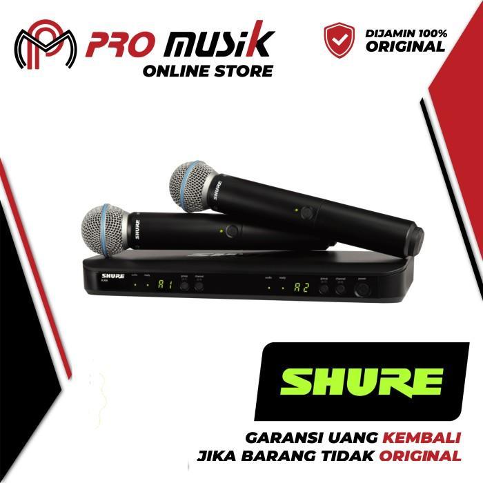 Jual Microphone Wireless Shure BLX 288 BETA 58 2 Mic Pegang Original ...