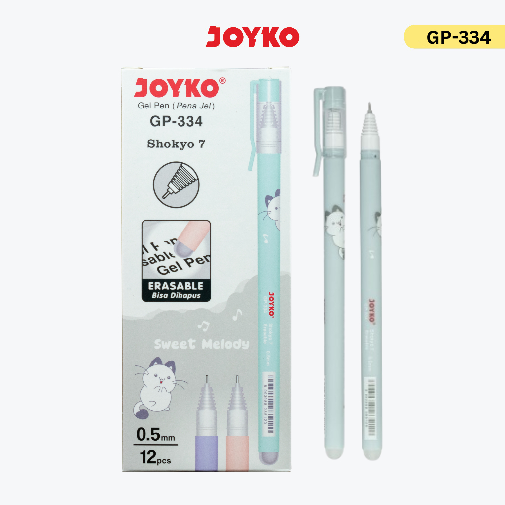 Jual JOYKO Erasable Pen Pulpen Gel Bisa Dihapus 1 Pack GP-334 0.5mm Isi 12 Pcs | Shopee Indonesia