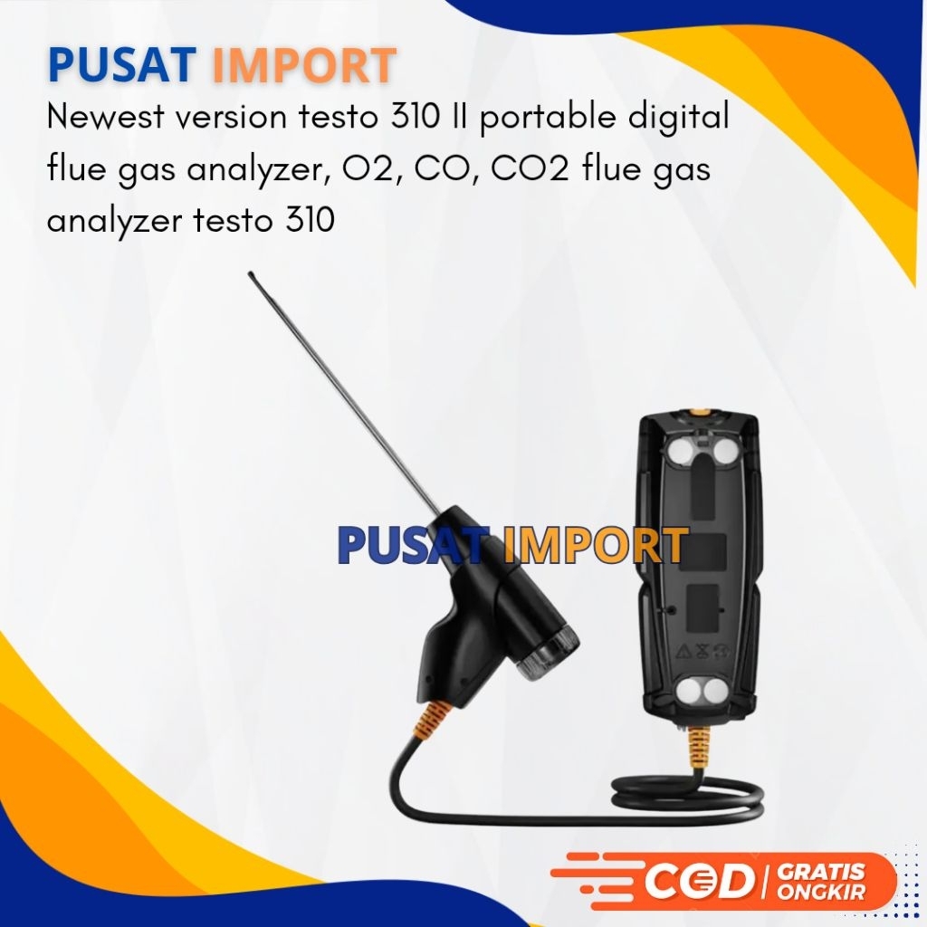 Jual Newest version testo 310 II portable digital flue gas analyzer, O2 ...