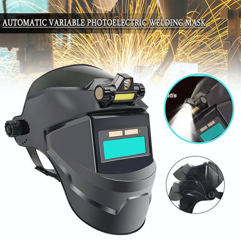 Jual TaffGUARD Helm Las Listrik Otomatis Gelap Terang Dengan Senter ...