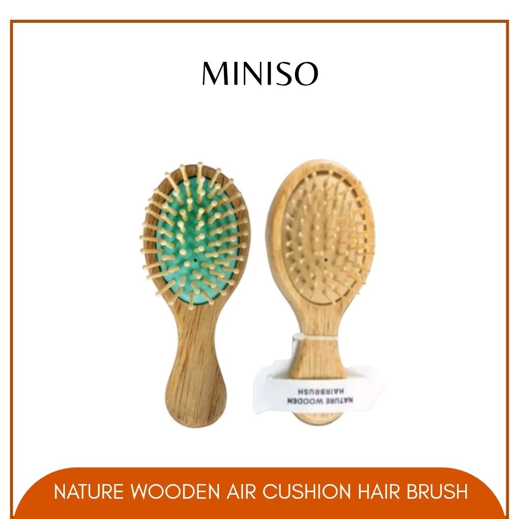 Jual Miniso Sisir Rambut Wooden Air Cushion Hair Brush | Shopee Indonesia