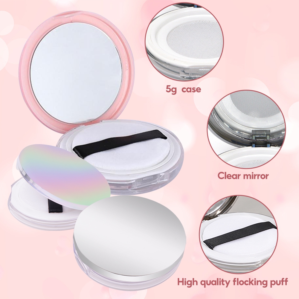 Jual Tempat Bedak Tabur Mini Travel/Ultra-thin Loose Powder Box Dengan ...