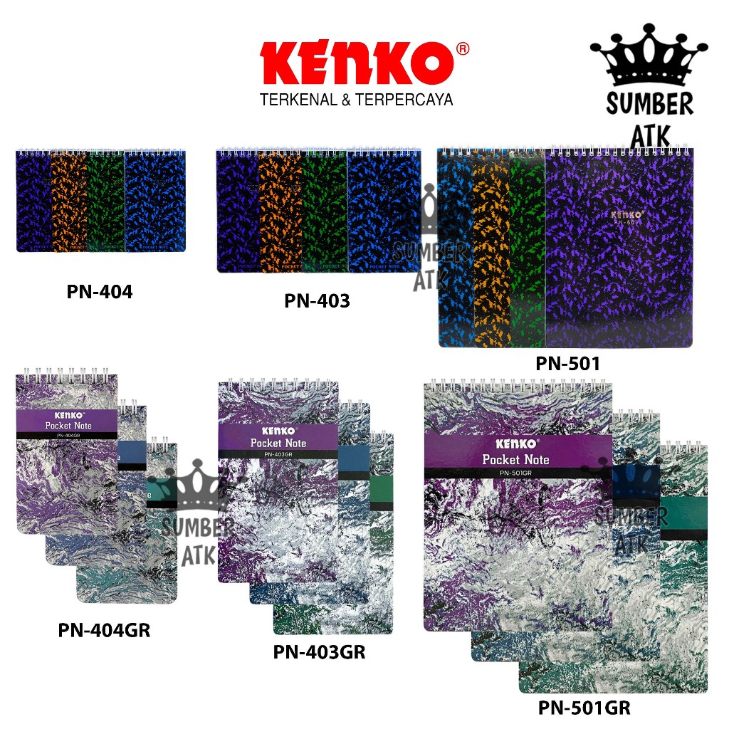 Jual Pocket Note KENKO PN-403 PN-404 PN-501 PN-403GR PN-404GR PN-501GR ...