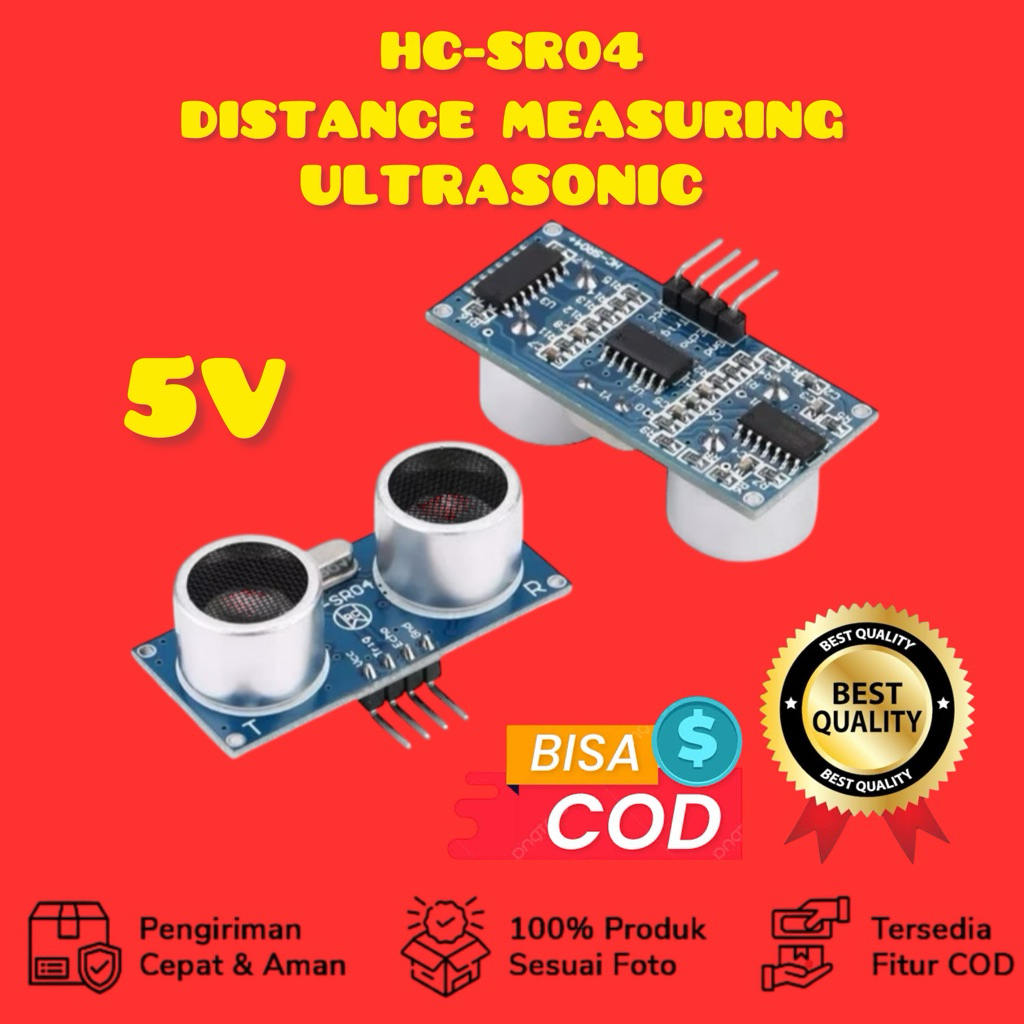 Jual HC-SR04 SR04 ULTRASONIC DISTANCE MEASURING TRANSDUCER SENSOR ...