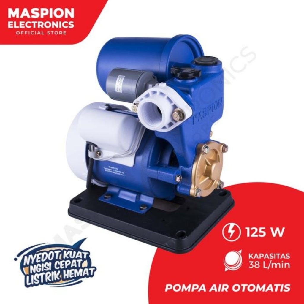 Jual MASPION WATER PUMP MESIN POMPA AIR OTOMATIS MWP-128BAT | Shopee ...