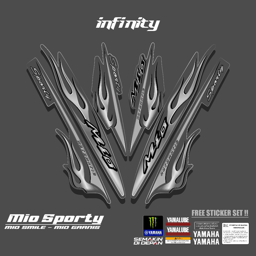 Jual STRIPING TRANSPARAN MIO SPORTY API MOTIF 16 / STICKER MIO SMILE ...