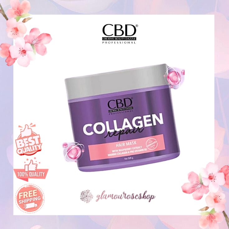 Jual CBD Collagen Repair Hair Mask 500gr (UNGU) | Shopee Indonesia