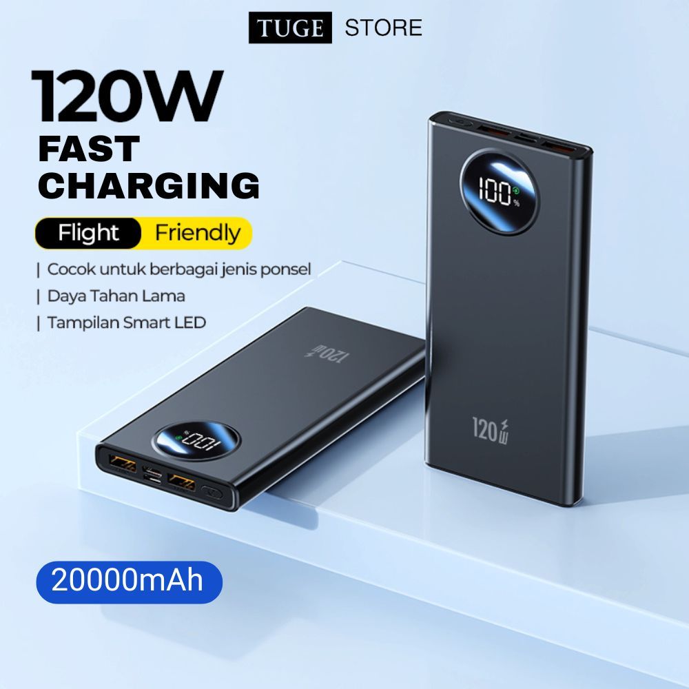 Jual TUGE Powerbank Fast Charging 120W20000mAh Quick Charge LED Display ...