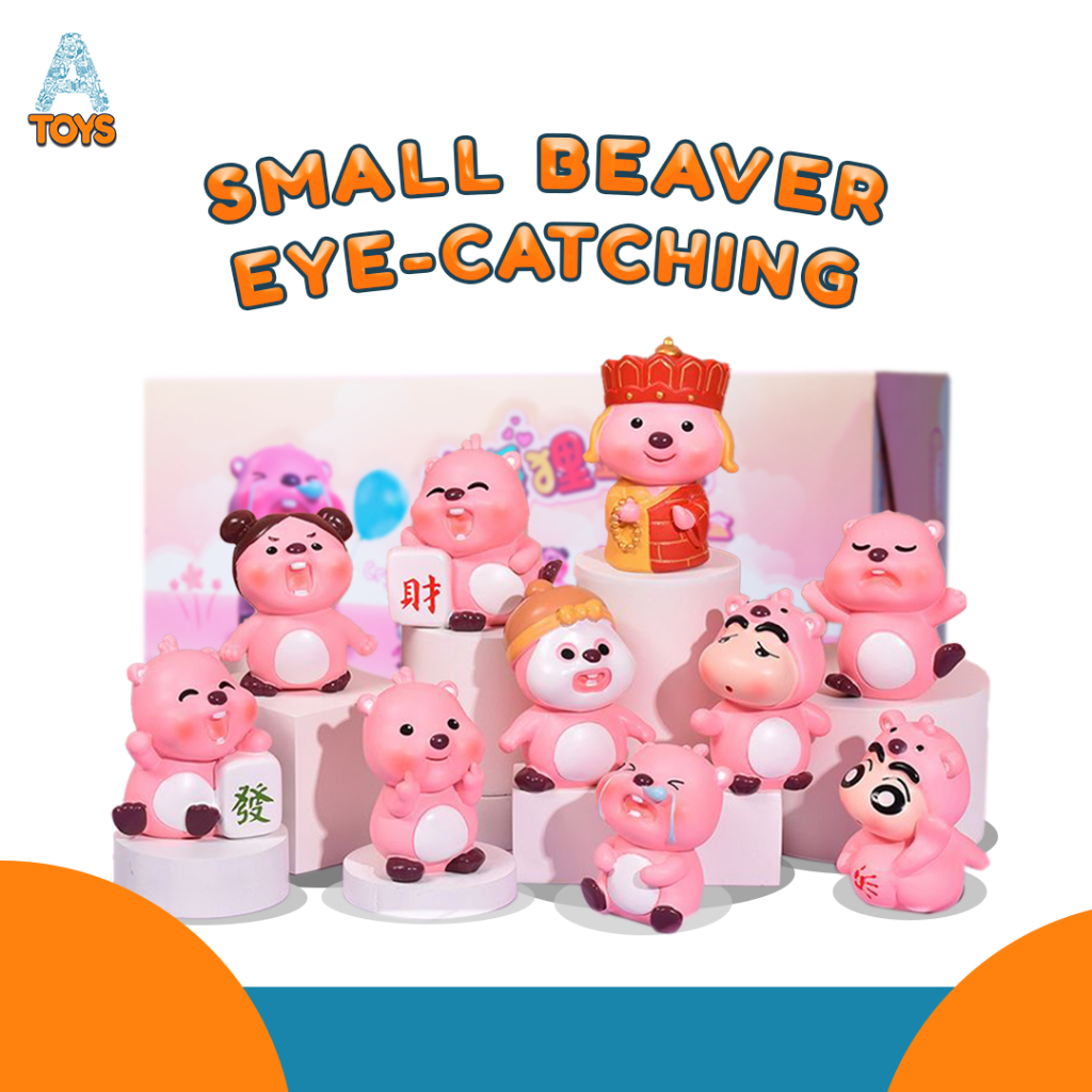 Jual Small Beaver Eye-Catching Action Figures - Set 8 Karakter, Blind ...
