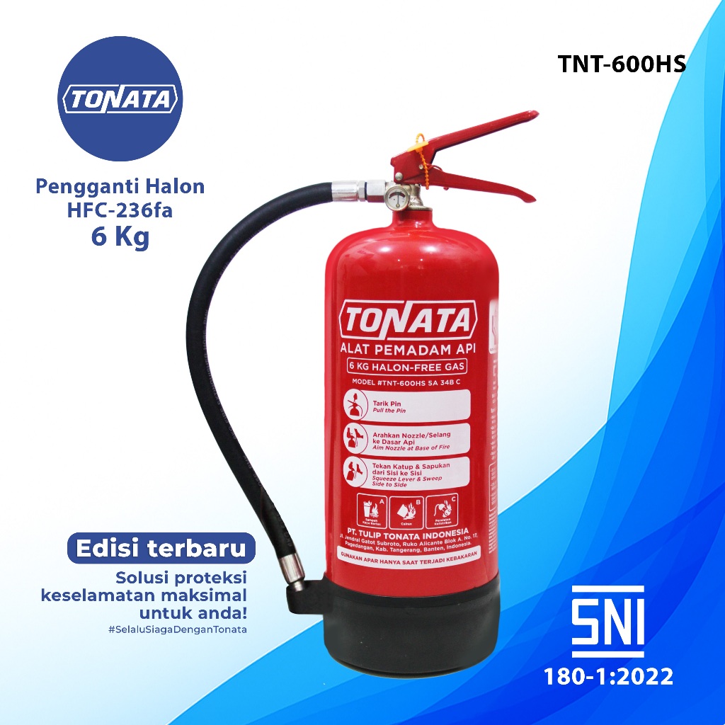 Jual APAR 6 kg Tonata Clean Agent Eco Liquid Gas / Set Komplit | Shopee ...