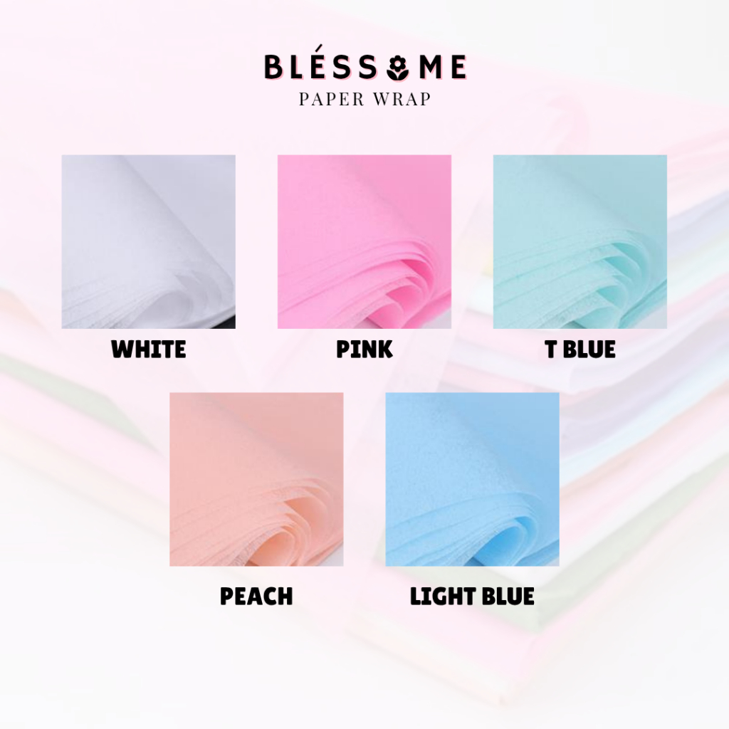 Jual (5 LEMBAR) Flower Wrapping Paper Cotton / Tissue Paper / Kertas ...