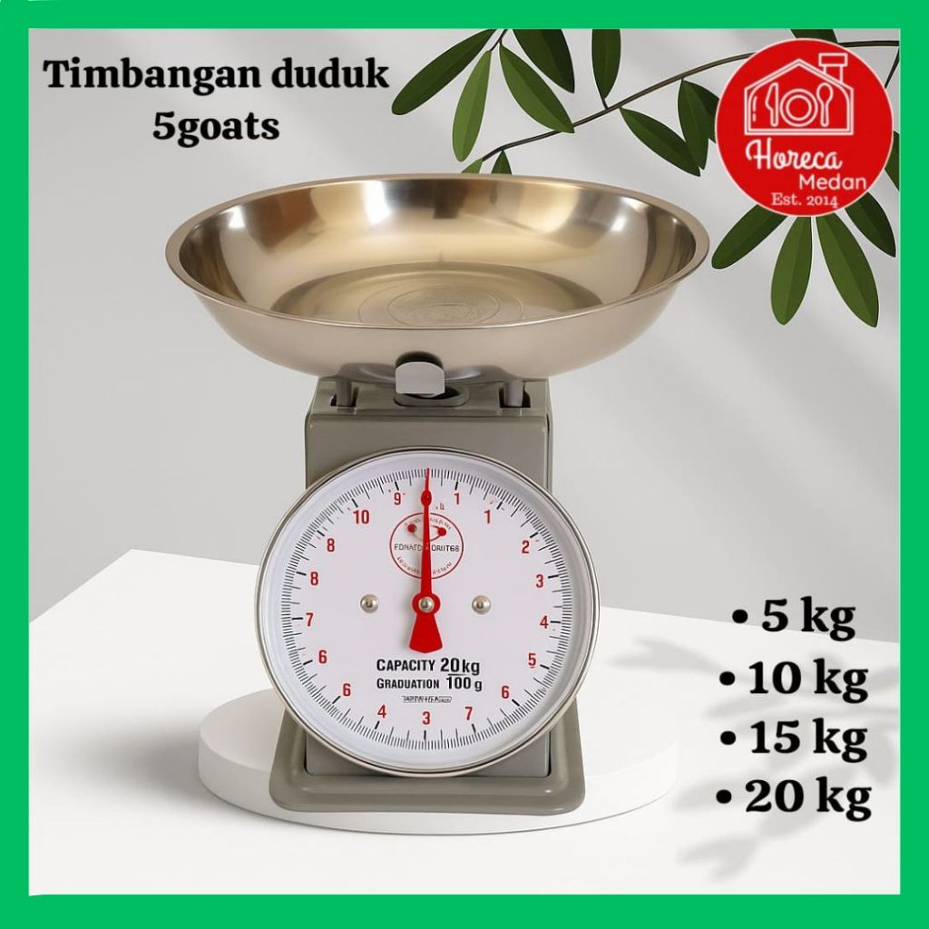 Jual Timbangan duduk / timbangan buah dial spring scale analog 5kg 10kg ...