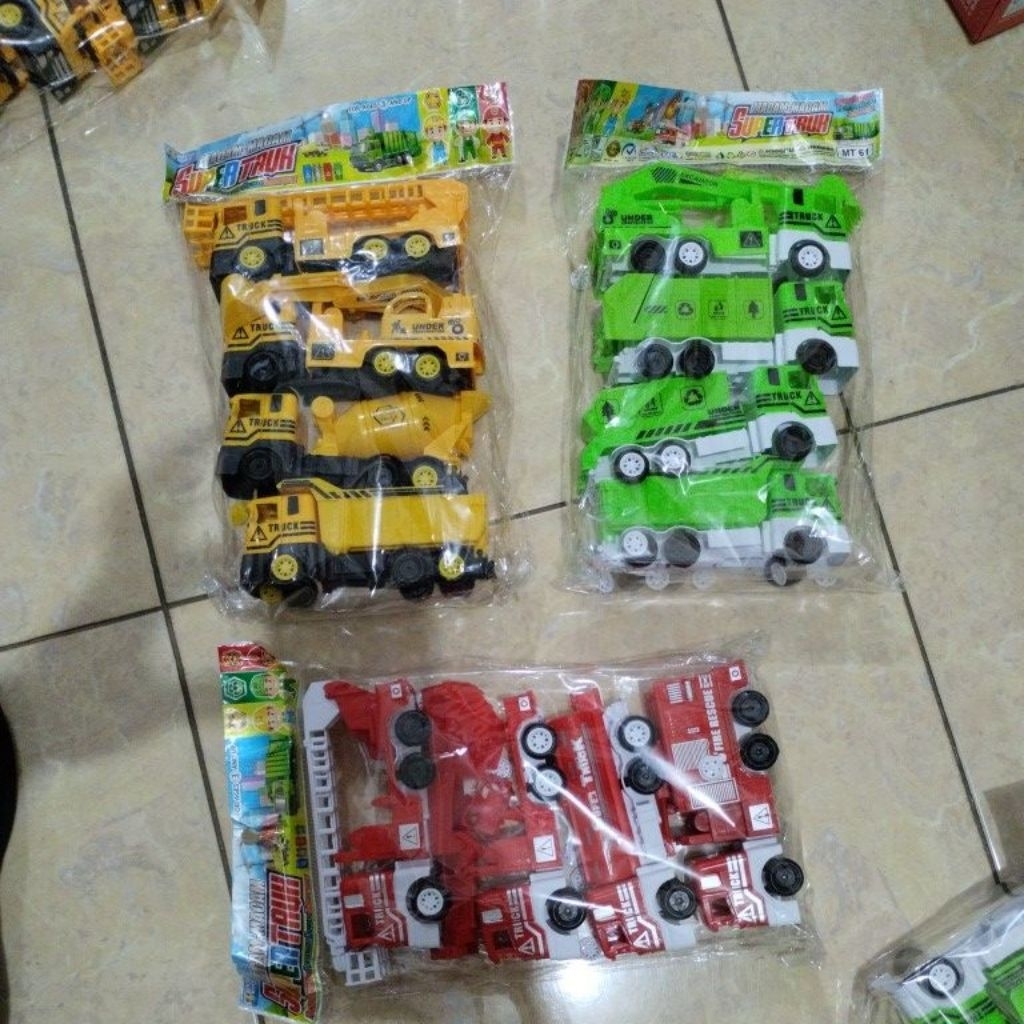 Jual oketoys mainan mobil truk truck pengangkut sampah konstruksi ...