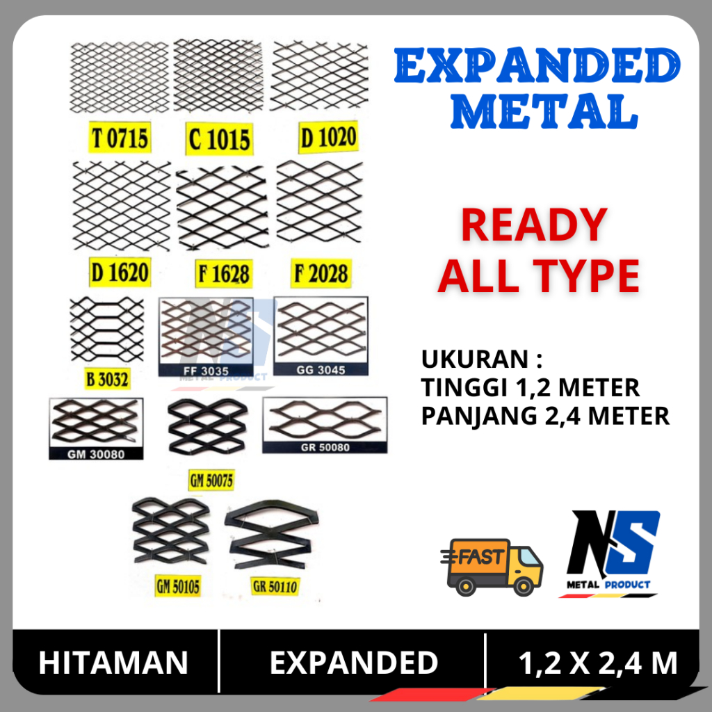 Jual EXPANDED METAL JARING BAJA ALL TYPE HITAMAN | BEST QUALITY ...