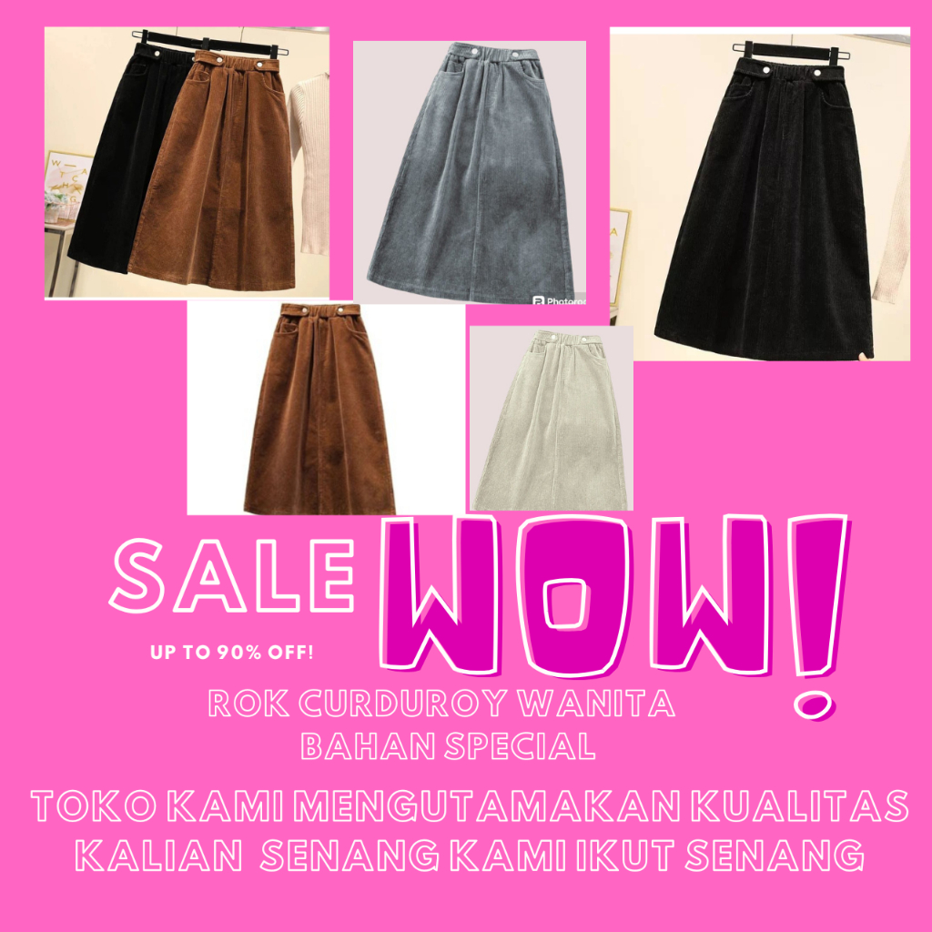 Jual rok korean style - rok span curduroy -rok wanita kekinian - rok ...