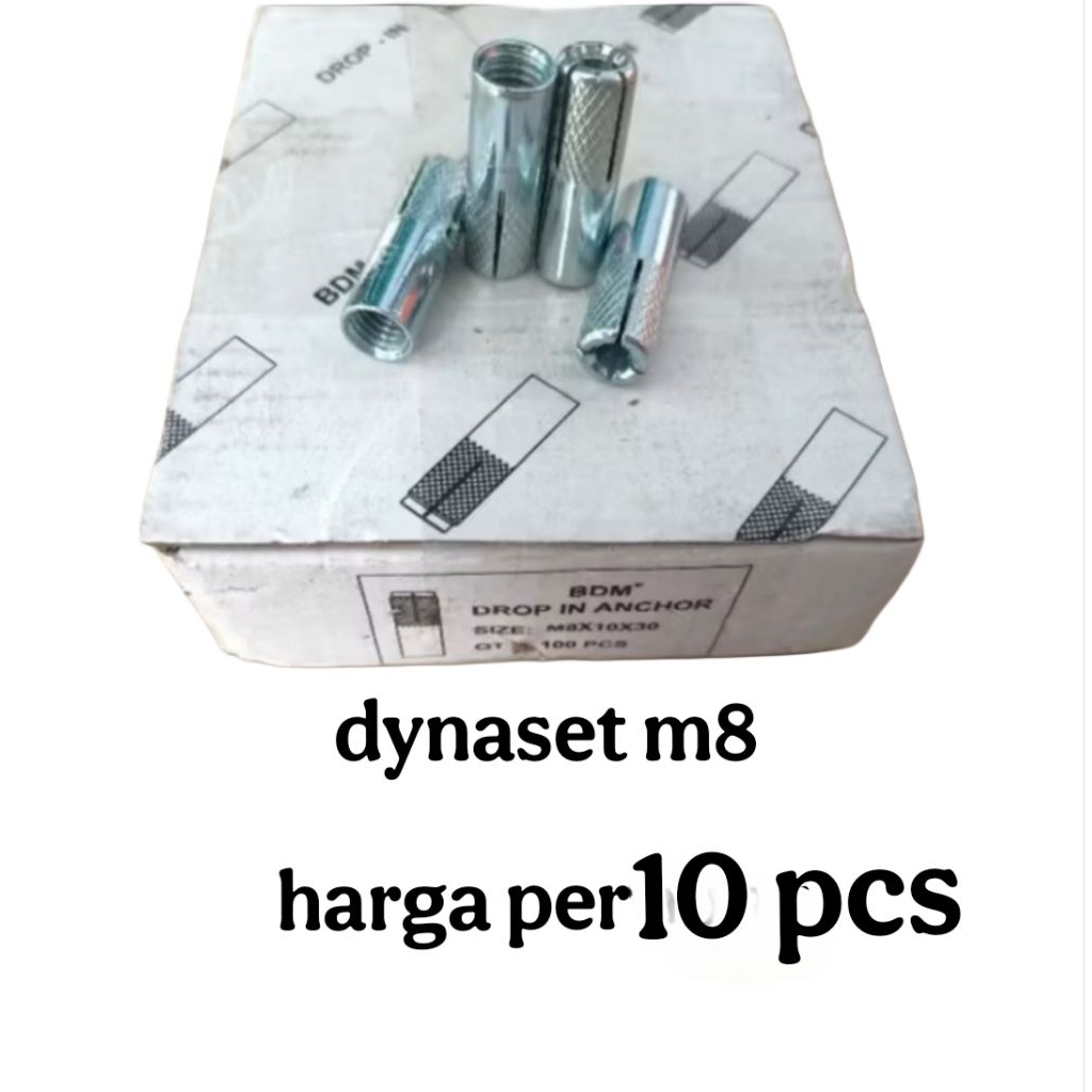 Jual dynaset m8 dinaset M8 /drop in Anchor m8 /10 pcs | Shopee Indonesia
