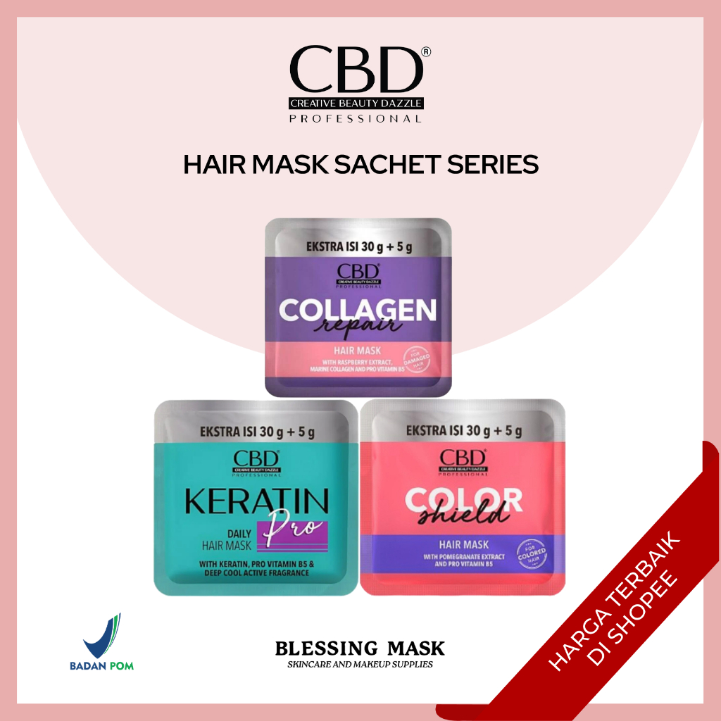 Jual CBD Pro Keratin Daily Hair Mask Sachet | Color Shield Pro Hair ...