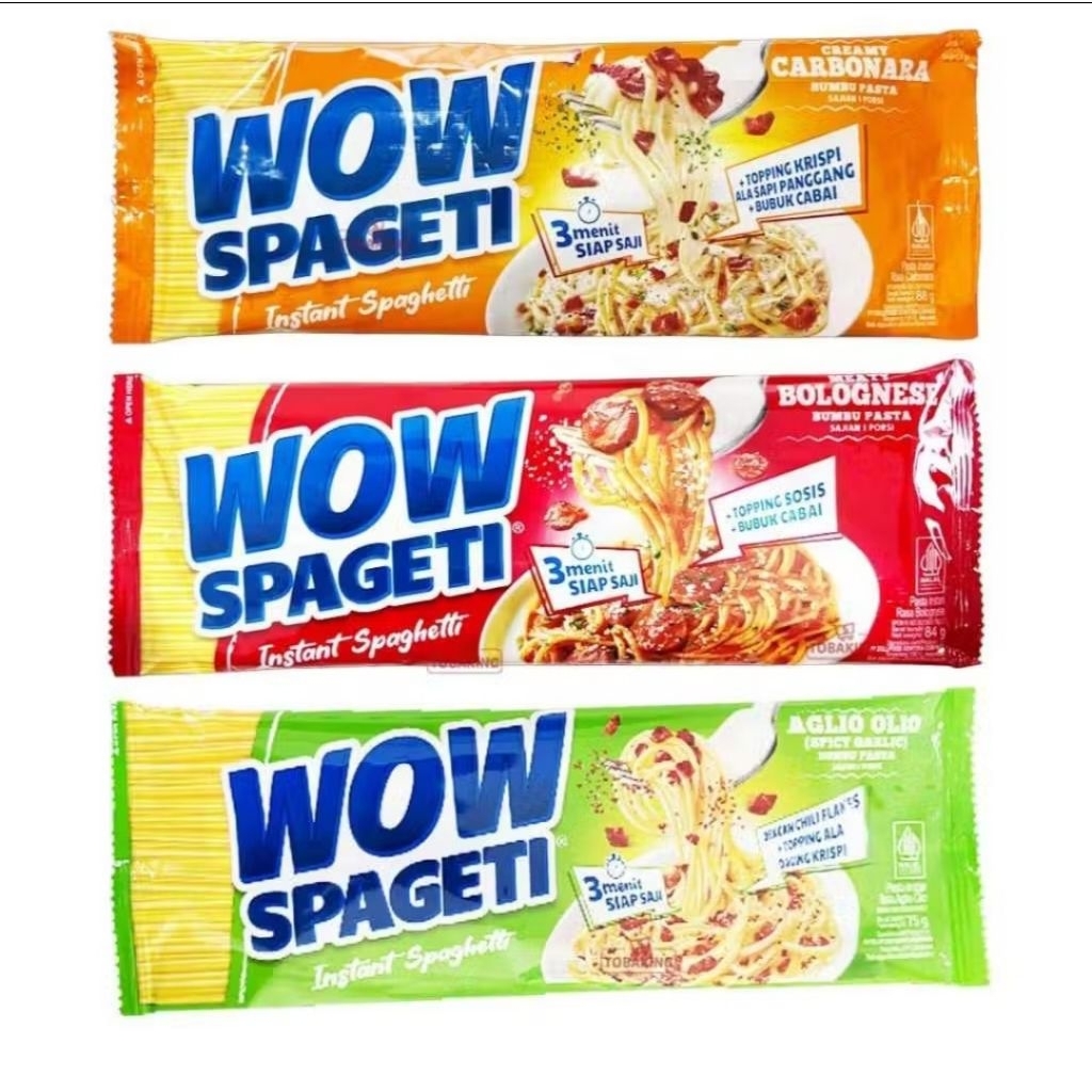 Jual WOW Spaghetti Carbonara dan Bolognesse (Spaghetti Instant) | Shopee Indonesia