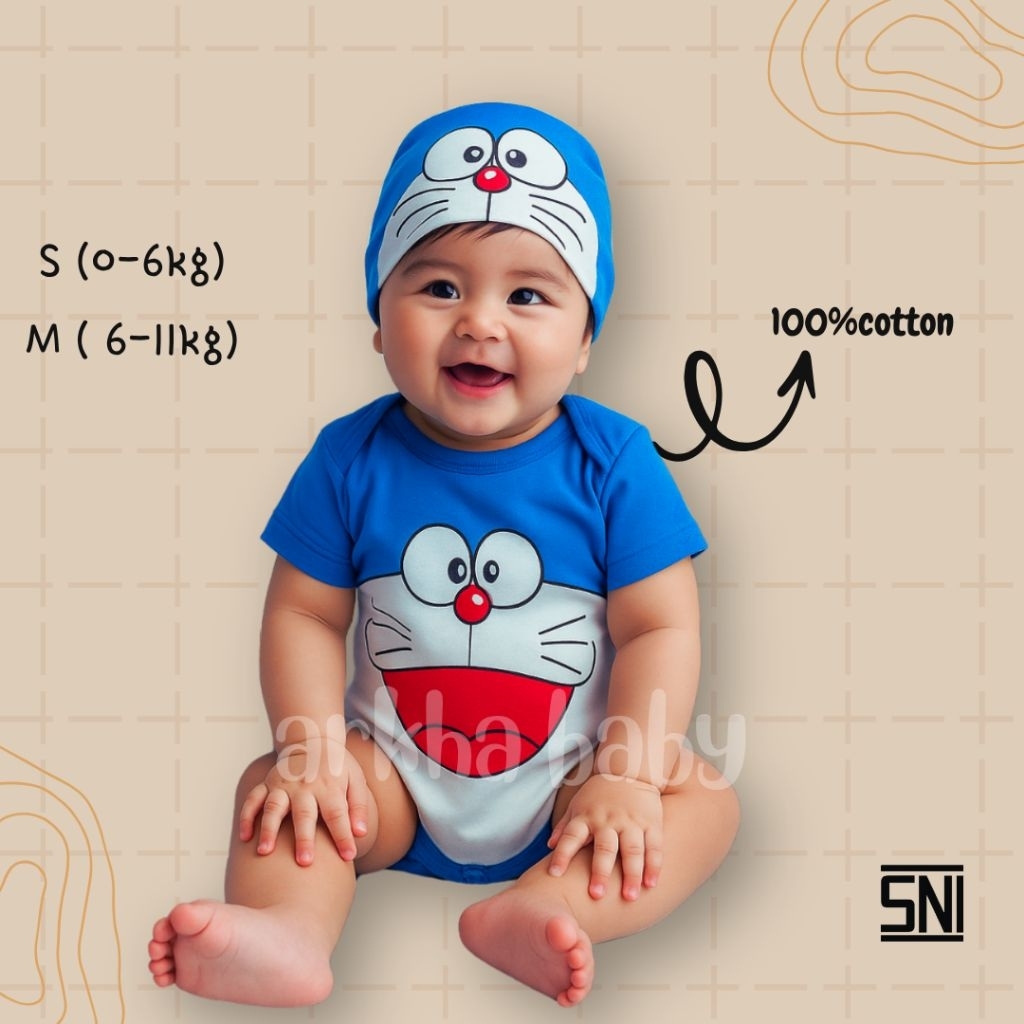 Jual Jumper bayi baju bayi doraemon//putih// (SNI) | Shopee Indonesia