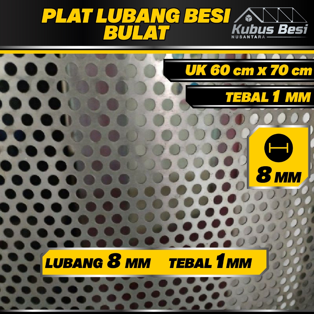 Jual 60x70 cm - Plat Lubang Bulat 5,6,8 mm - Tebal 1 mm. Sarangan/Plat ...