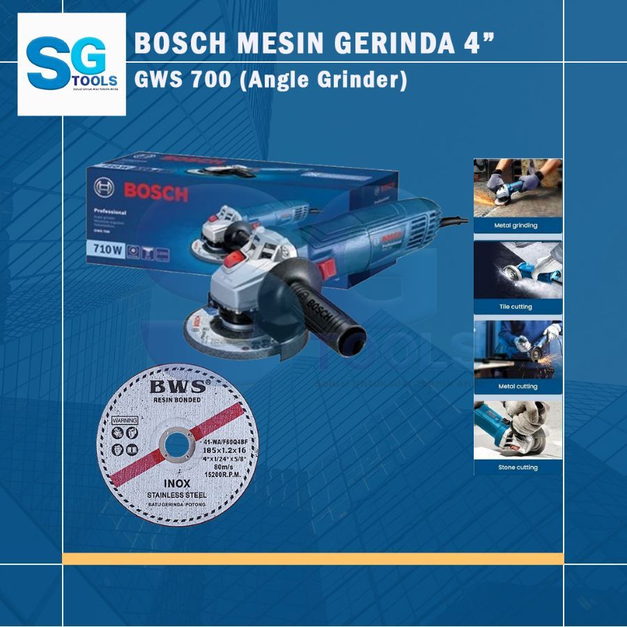 Jual Bosch gerinda tangan 4" GWS 700 - mesin gerinda bosch gws 700 ...