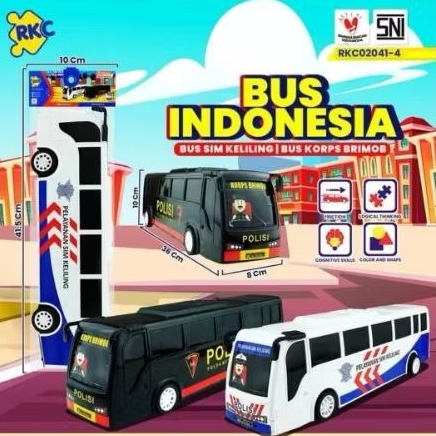 Jual Official RKC miniatur mainan bus telolet original RKC | Shopee ...