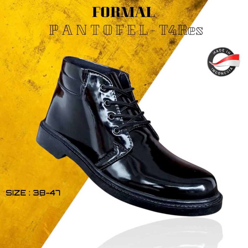 Jual Sepatu Pdh Pria Dishar PNS Polri Security Satpam Tali 4 Ressleting ...