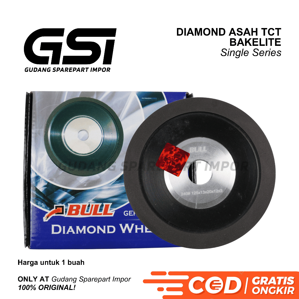 Jual BULL Diamond Asah TCT Satu (1) sisi BAKELITE / Diamond Wheel ...