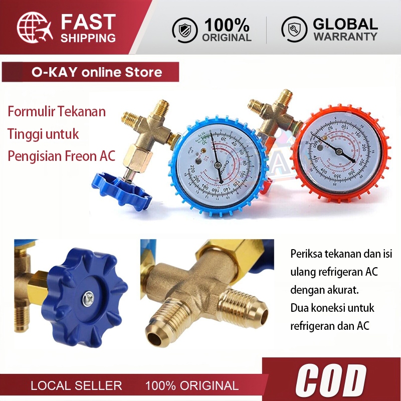 Jual Manifold AC Single, Kompatibel dengan R32, R410a, R22, Kualitas Terbaik | Shopee Indonesia