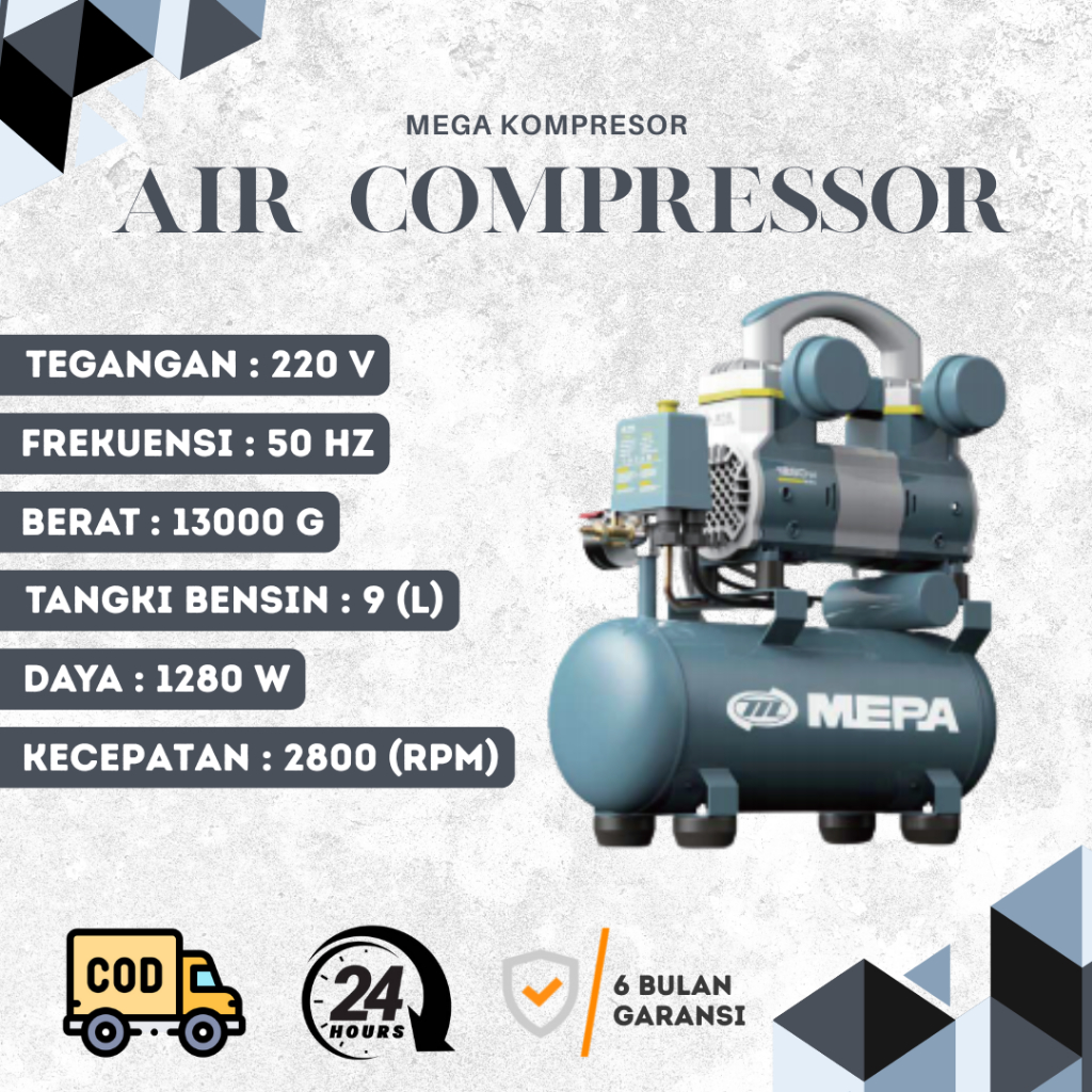 Jual Kompresor Udara Angin Tanpa Oli Air Compressor Kompresor Angin ...