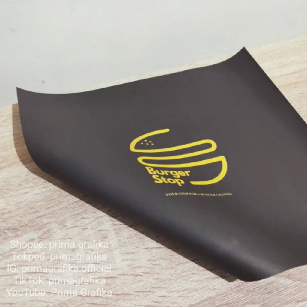 Jual CUSTOM Kertas Roti Foodgrade 20 x 36 cm - Wrap Paper / Kertas ...