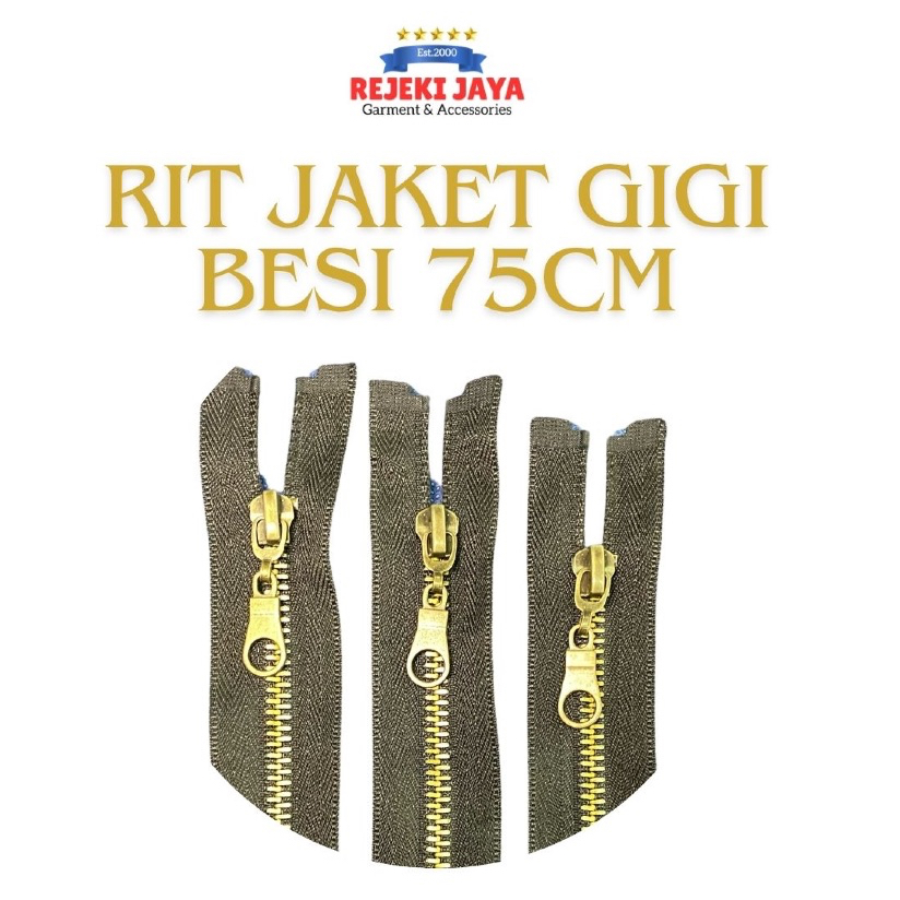 Jual Resleting Jaket Gigi Besi Warna Bakar Berbagai Ukuran / Rit Jaket ...