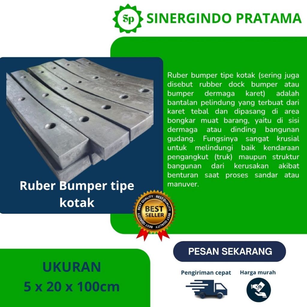 Jual Rubber bumper loading dock / karet pelindung loading dock / tipe ...