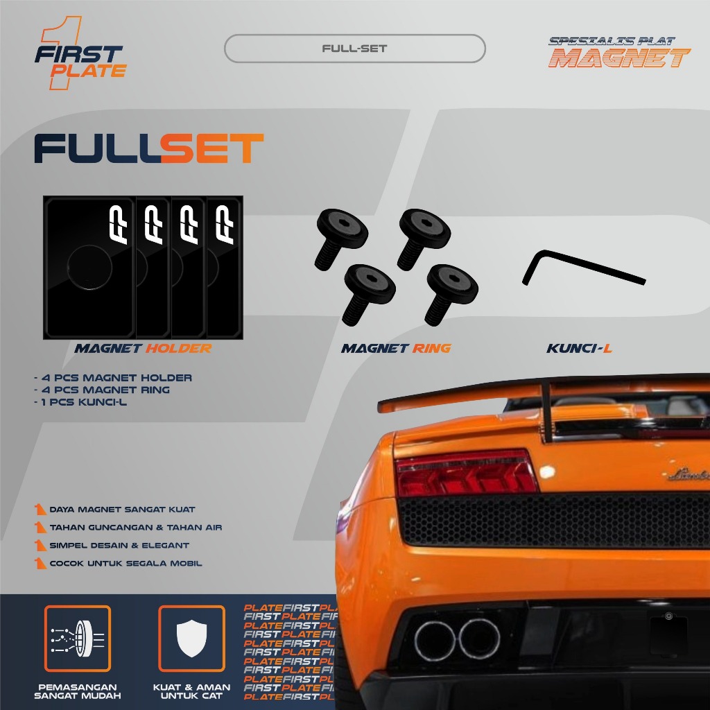 Jual First Plate Magnetic License Plate Holder | Dudukan Plat Nomor ...