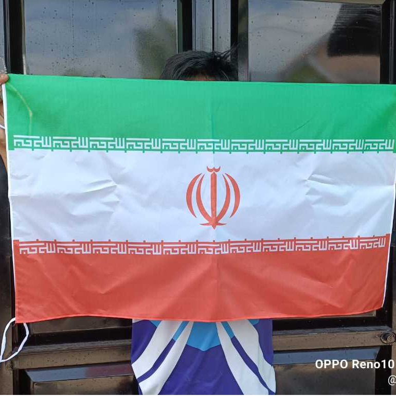 Jual BENDERA IRAN FULL PRINTING IRAN FLAG BENDERA IRAN 80CMX50CM ...