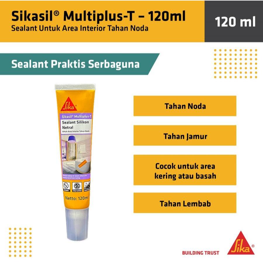 Jual Sika Sikasil Multiplus-T sealant silikon celah kamar mandi dapur 120ml | Shopee Indonesia