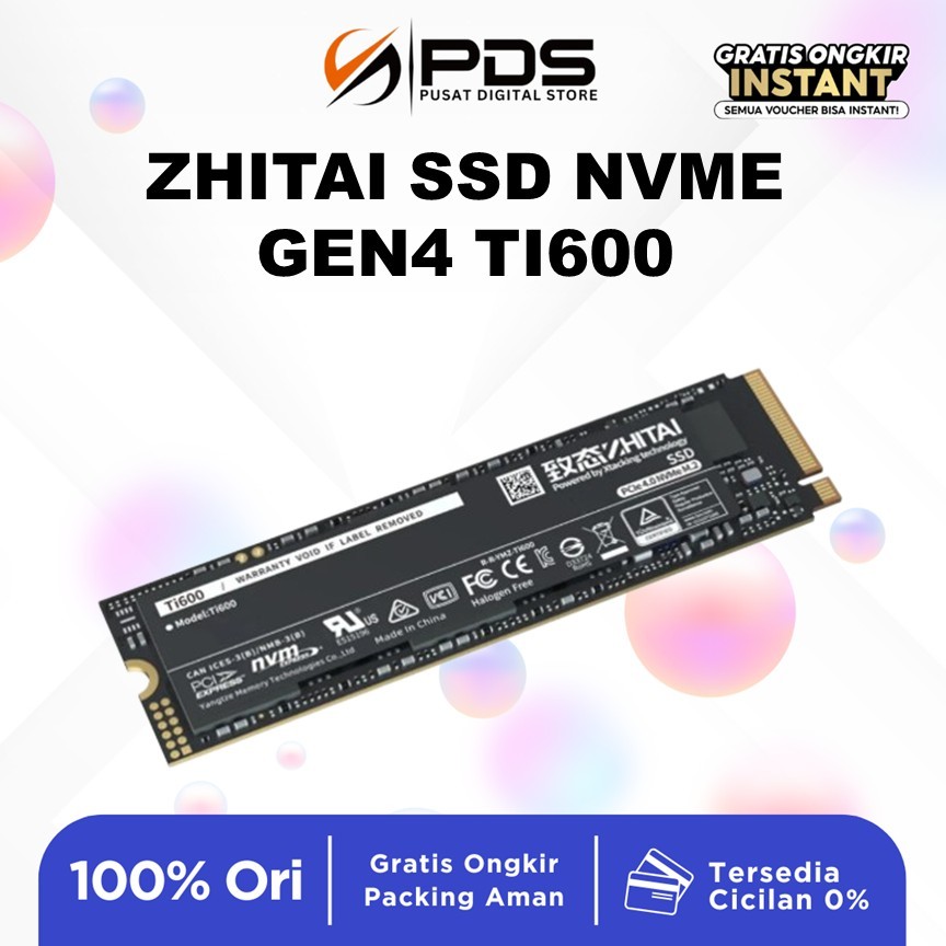 Jual ZHITAI SSD NVME GEN4 TI600 1TB PCIE 4.0 M.2 2280 5Y - UP TO 7000 MB/S (ZTSS2EB07D23MC ...