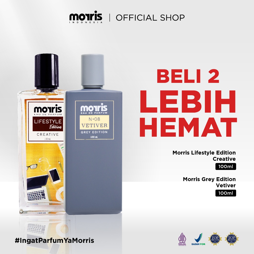 Jual Morris Parfum Lifestyle Edition 100ml X Morris Parfum Grey Edition ...