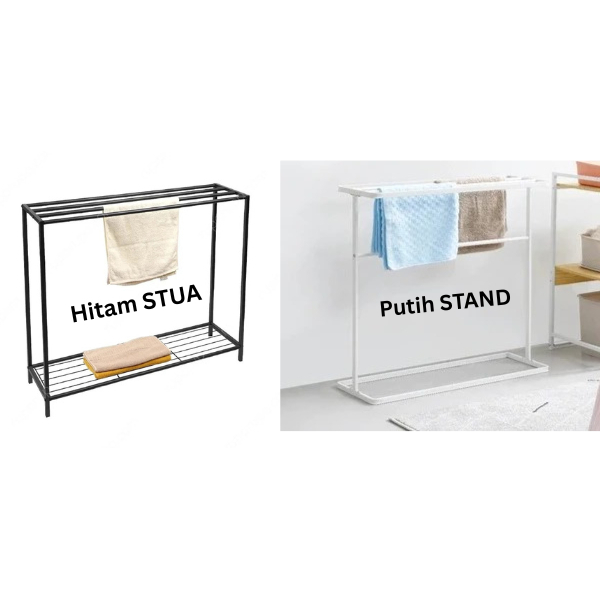 Jual Rak Jemuran Handuk Minimalis 4 Tiang Tinggi 80cm Bahan Baja ...