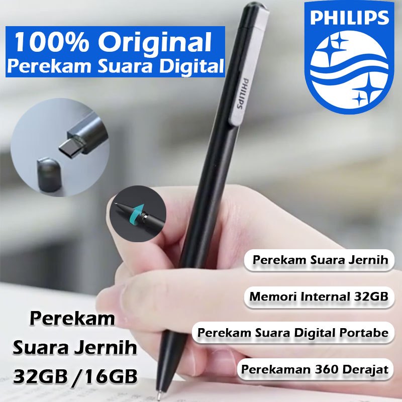 Jual Original Philips Perekam Suara Jernih Perekam Suara Digital ...